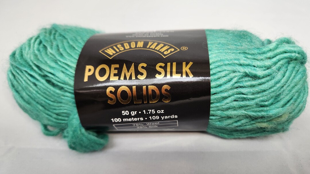 Poems Silk Solid Yarn, Color 706 (sea Glass) - Etsy