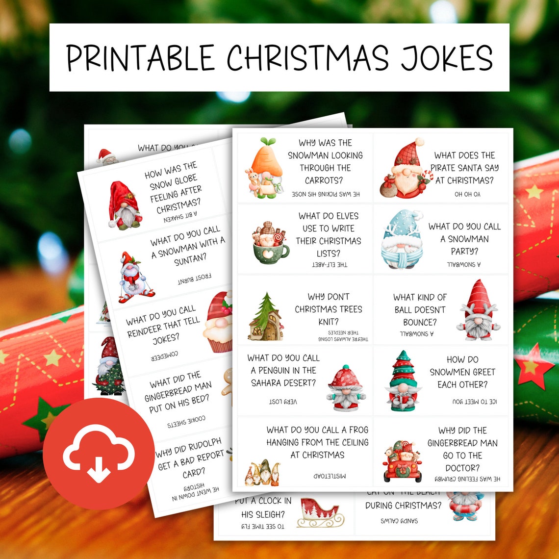 Christmas Jokes Cracker Jokes Christmas Cracker Fillers Christmas ...