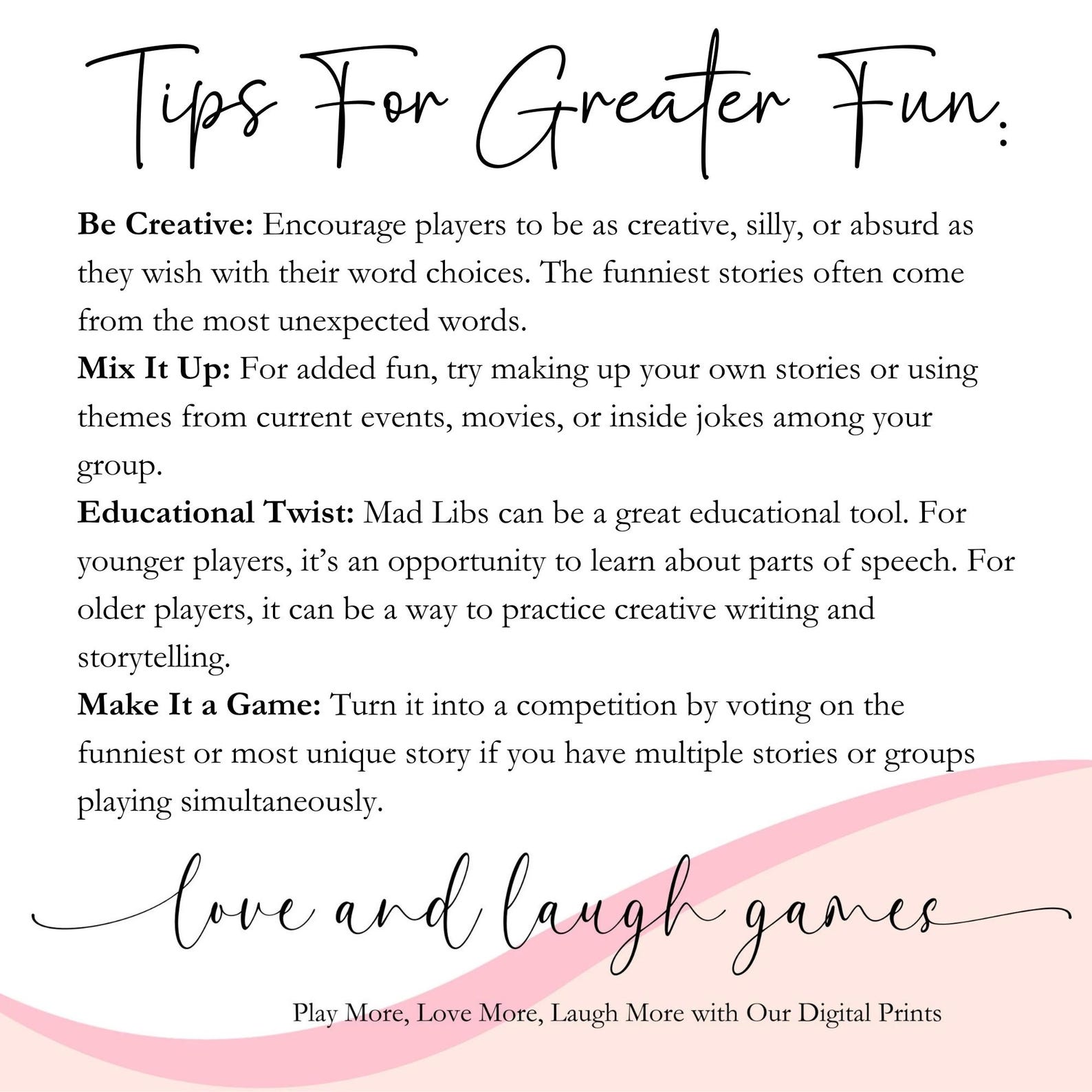 Christmas Mad Libs Style Story Game – Printable Christmas Fill-in-the ...