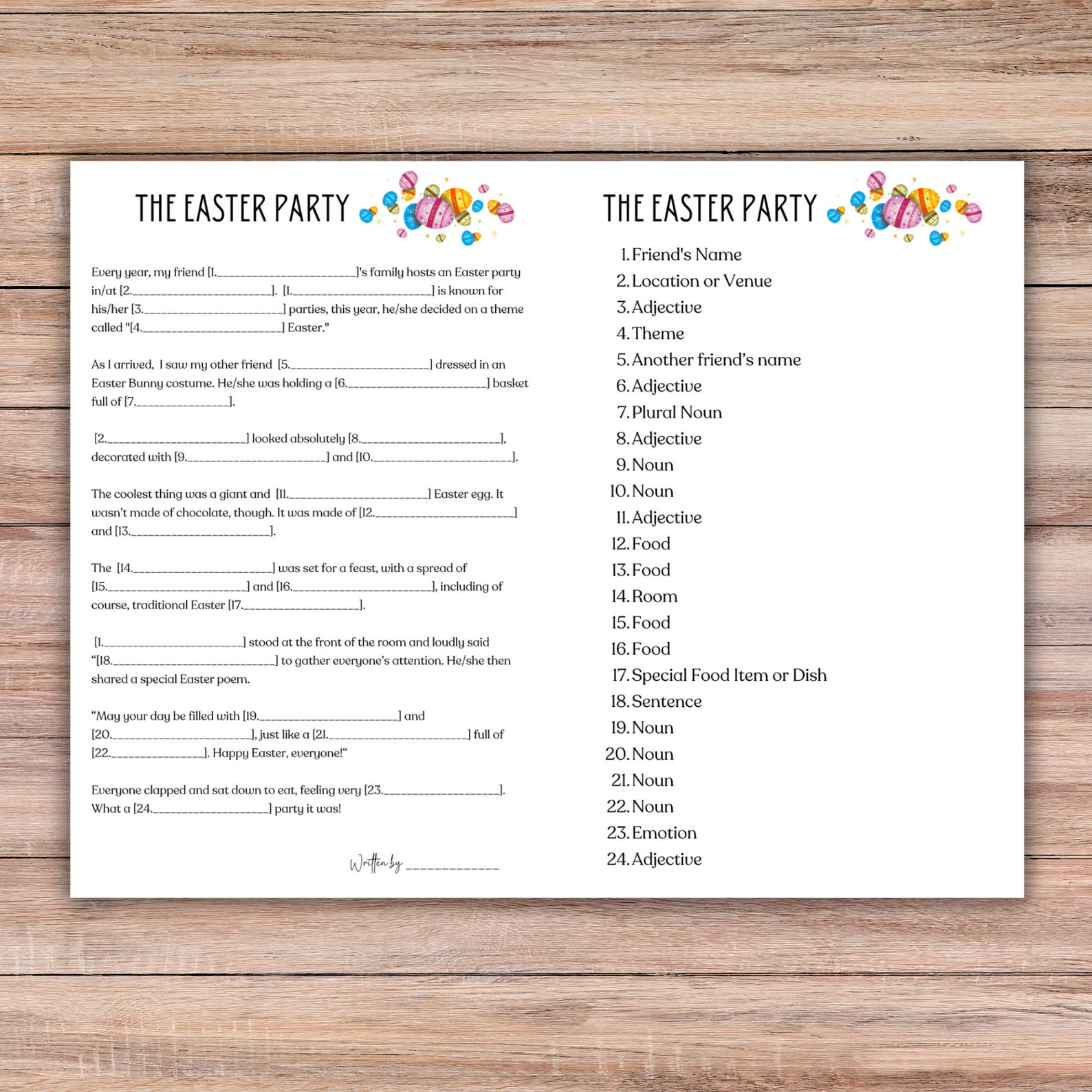 Easter Mad Libs Easter Games Printable Printable Easter Games Mad Libs ...
