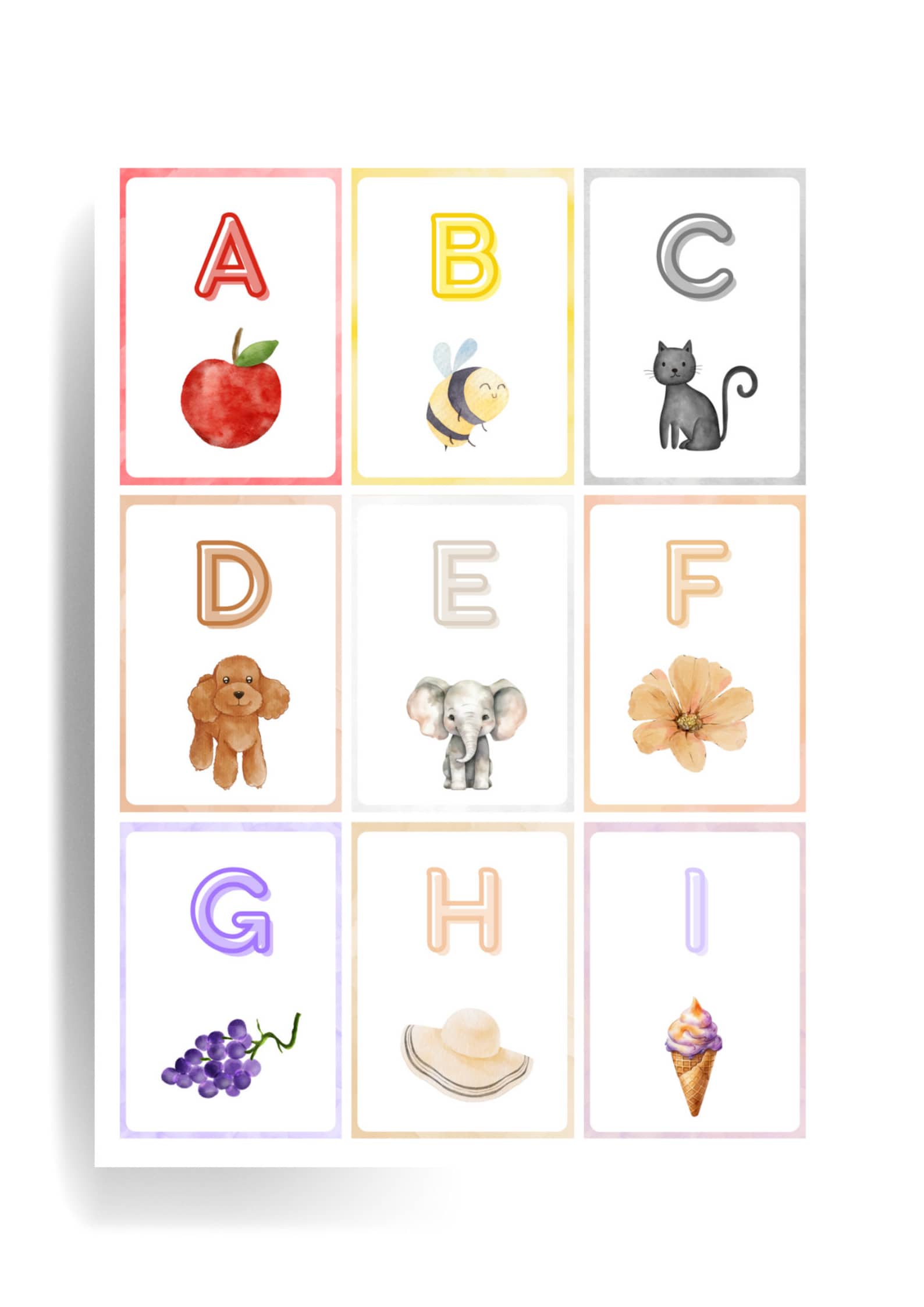Alphabet Printable Flash Cards Alphabet Cards Printable Printable ...