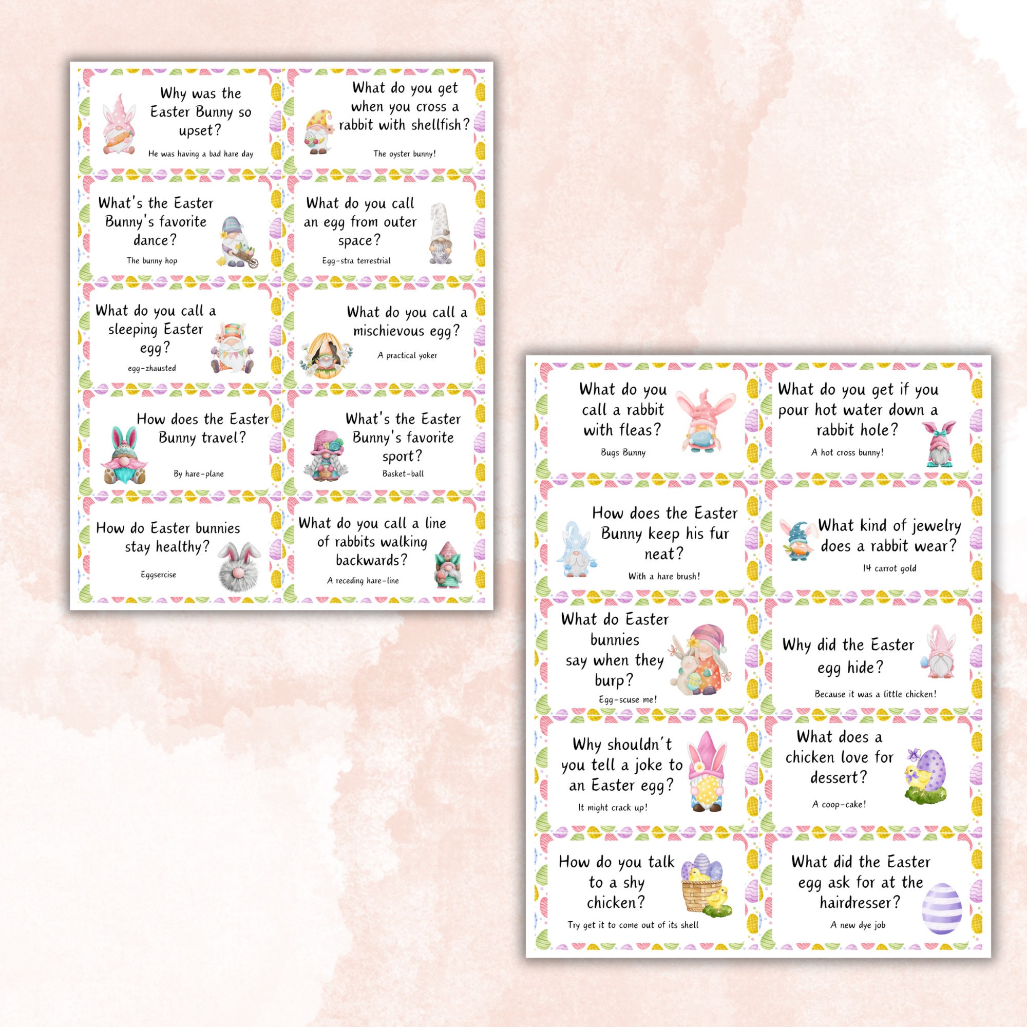 Easter Jokes Printable Easter Riddles Kids Lunchbox Notes Easter Notes ...