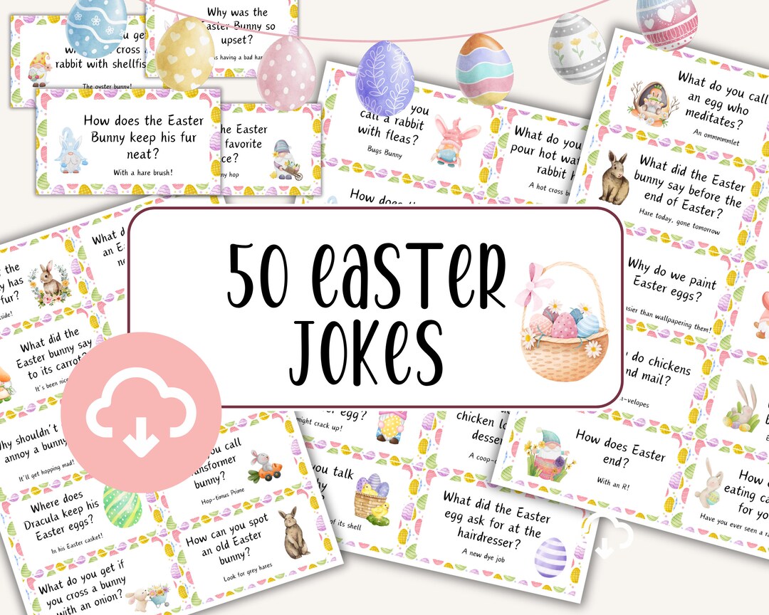 Lunchbox Jokes for Easter Printable Easter Lunchbox Jokes Lunch Bag ...