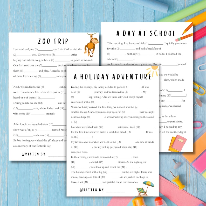 Mad Libs for Kids Classroom Game Classroom Activity Printable Classroom ...