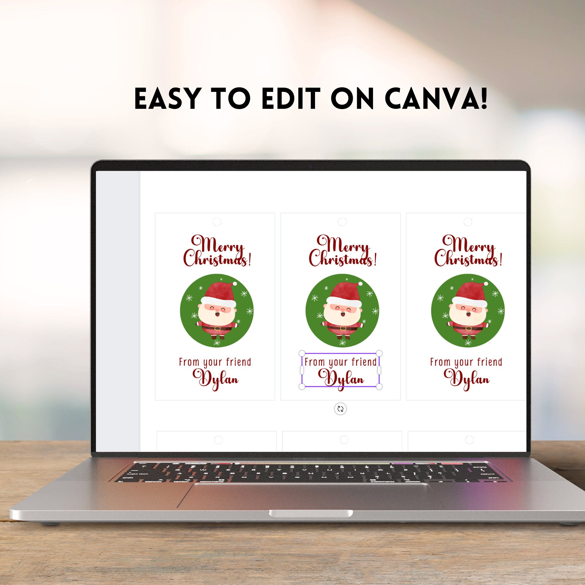 Editable Christmas Gift Tags for Kids Christmas Gift Tags Editable Gift ...