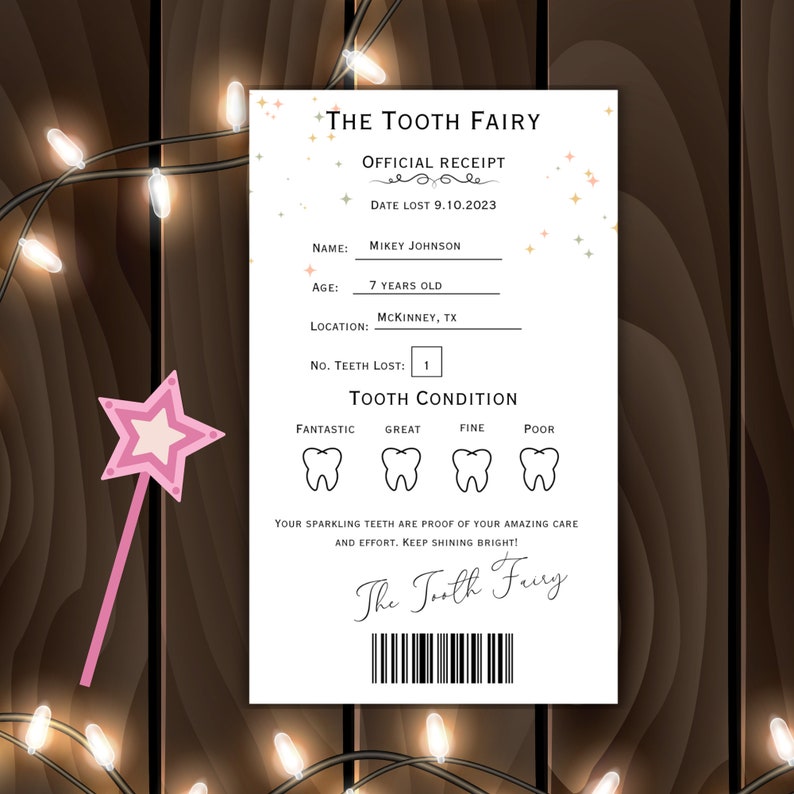 Tooth Fairy Letter Letter From Tooth Fairy Tooth Fairy Note Tooth Fairy ...