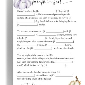 Autumn Mad Libs Mad Libs Fall Mad Libs November Mad Libs Fall Mad Libs ...