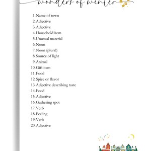 Mad Libs Christmas Holiday Mad Libs Christmas Games Printable Christmas ...
