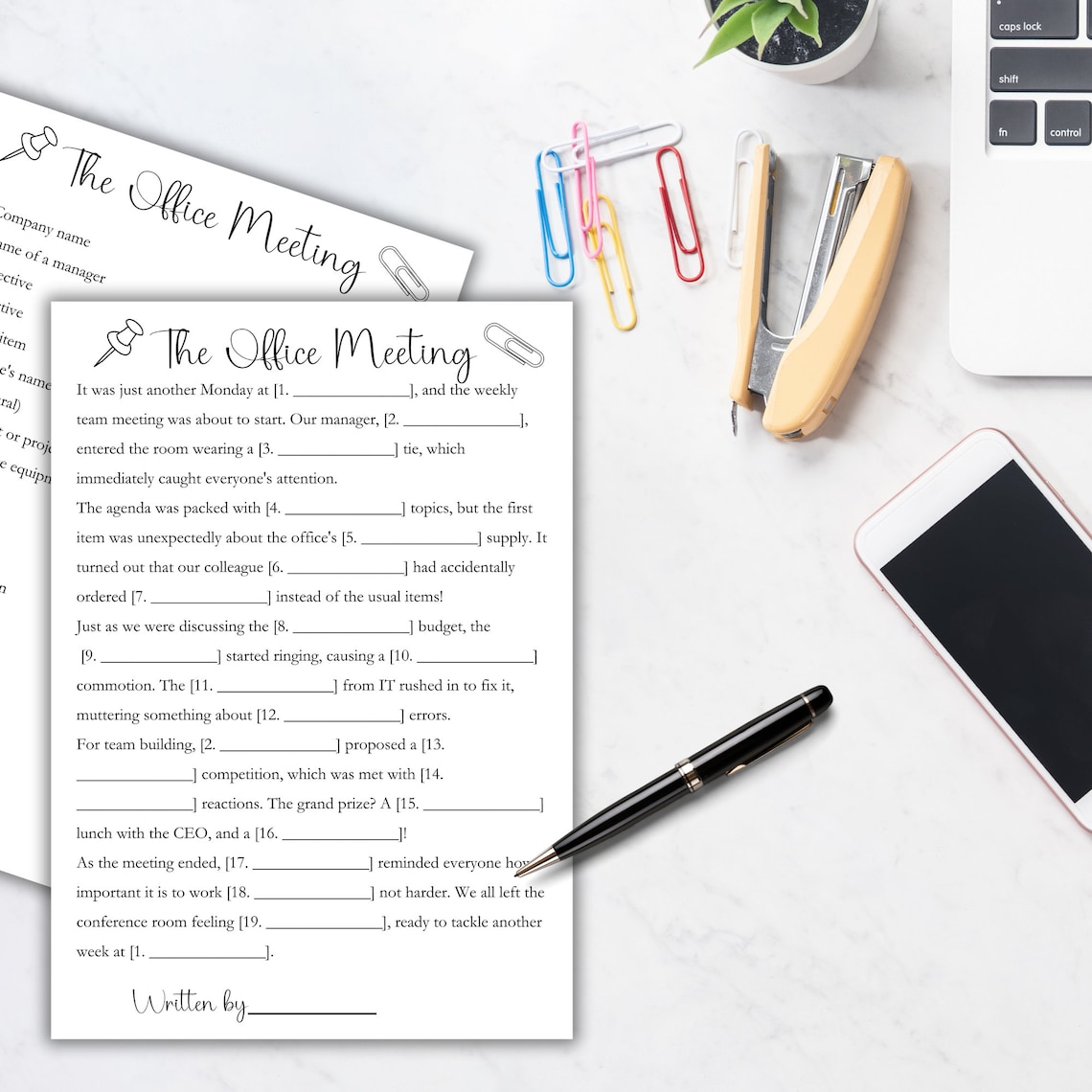 Office Mad Libs Office Games Office Games Printable Printable Office ...