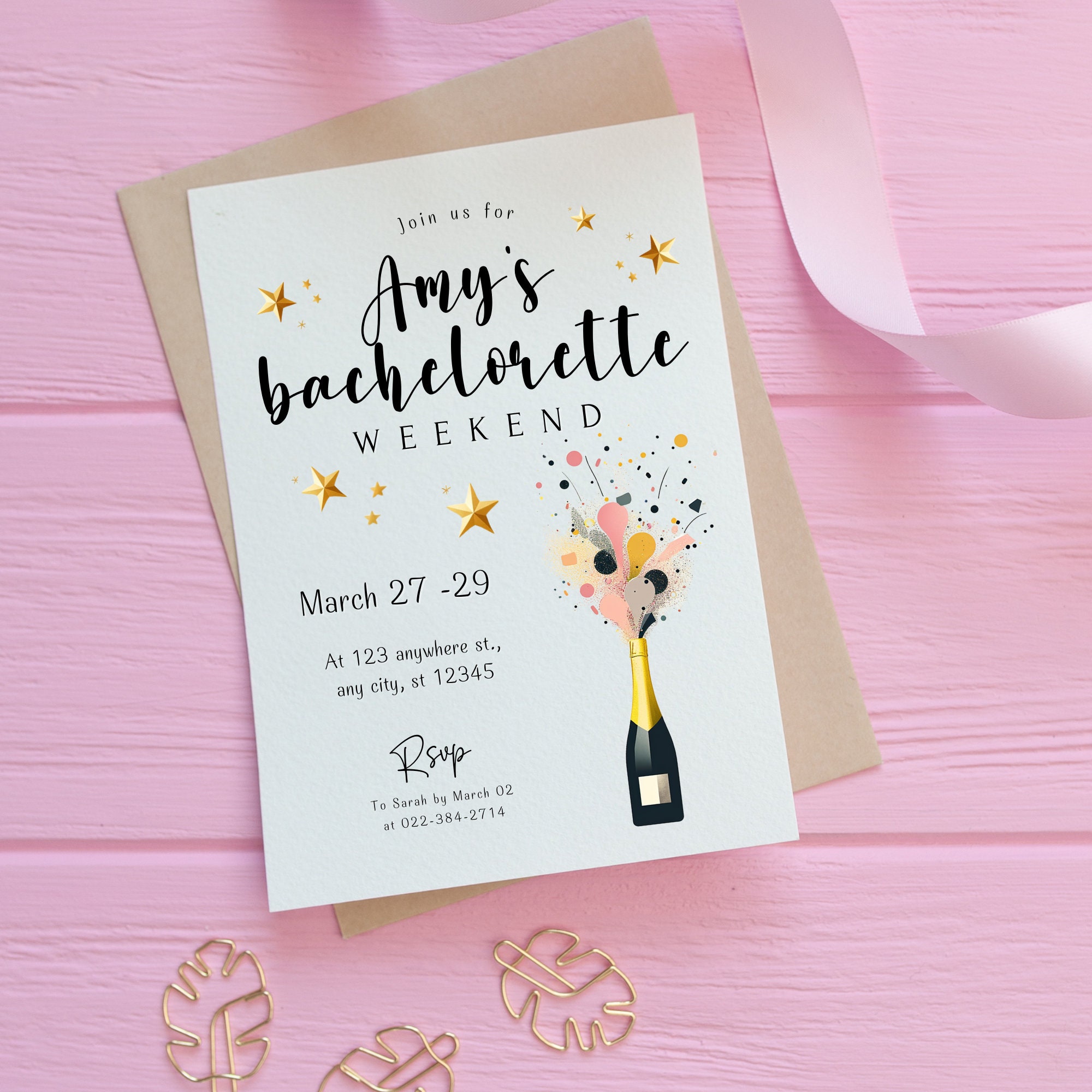 Editable Bachelorette Party Invitation Bachelorette Weekend Invitation ...