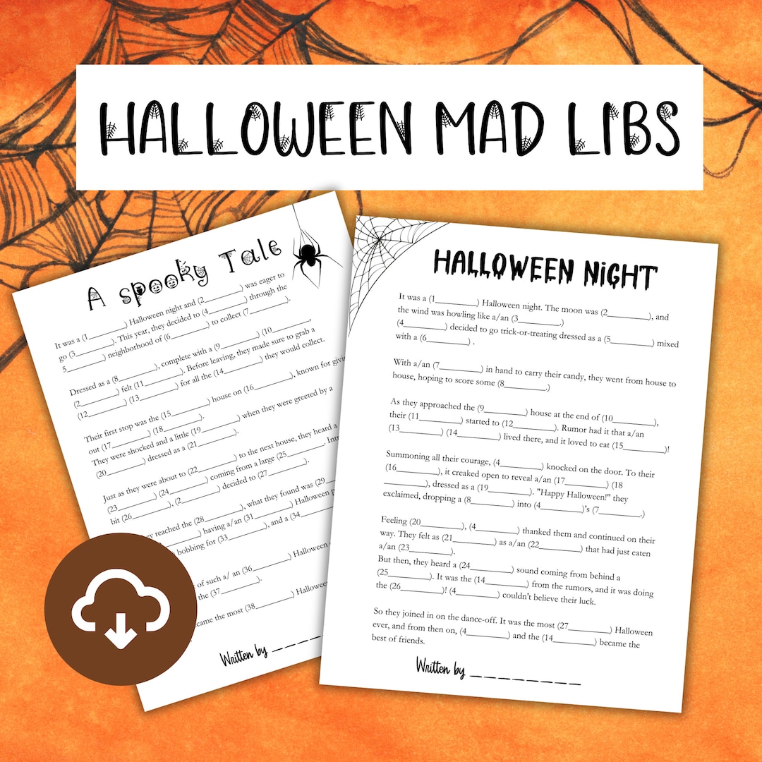 Spooky Mad Libs Halloween Activities Mad Libs Halloween Halloween ...