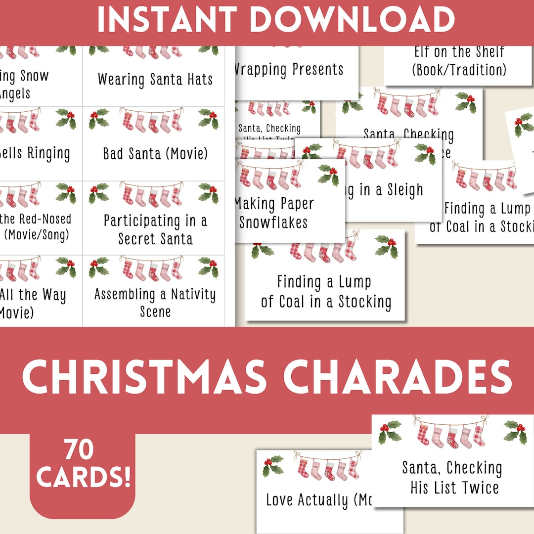 Holiday Party Game, Christmas Game, Christmas Activity, Christmas Games ...