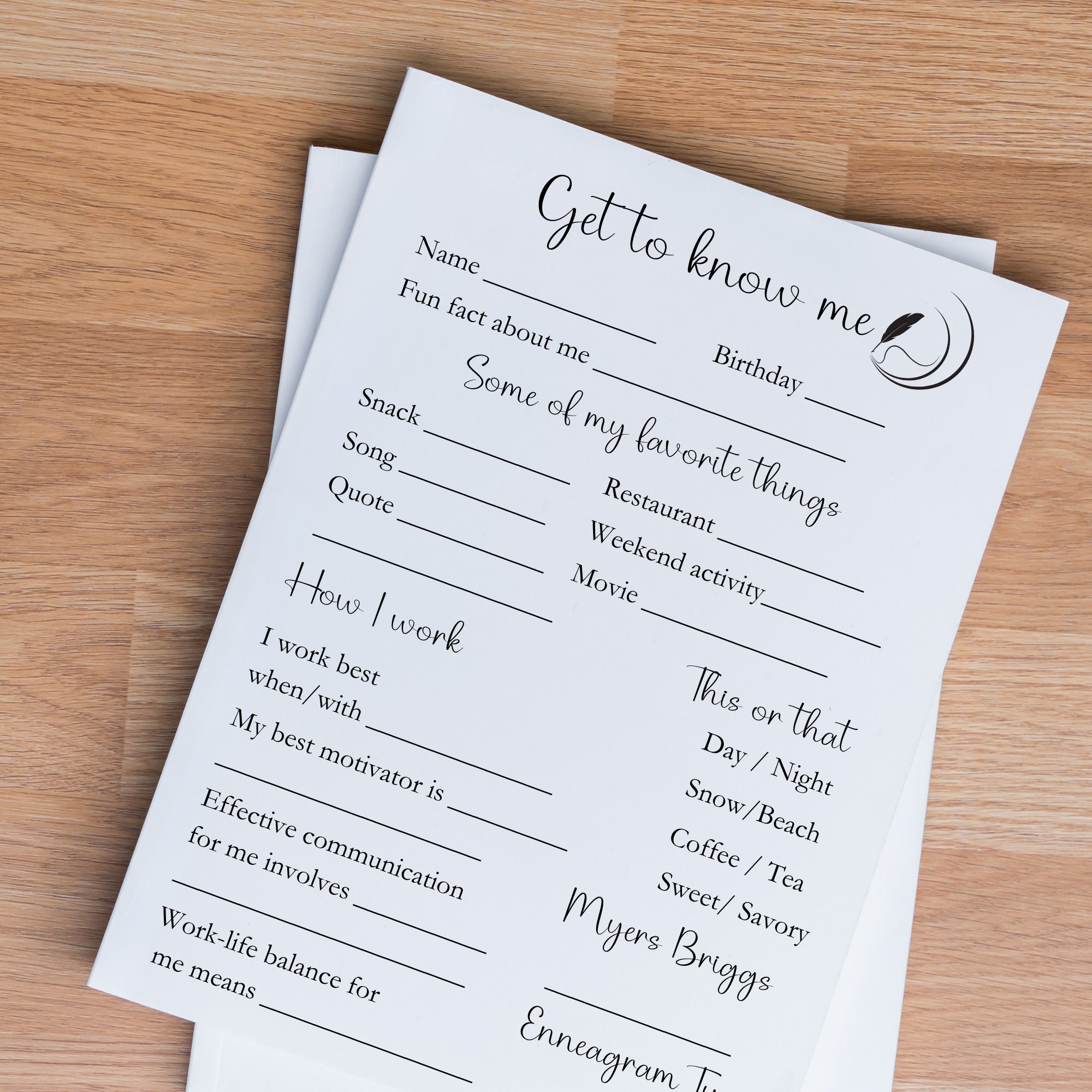 Coworker Questions Printable Coworker Printable Office Activities ...