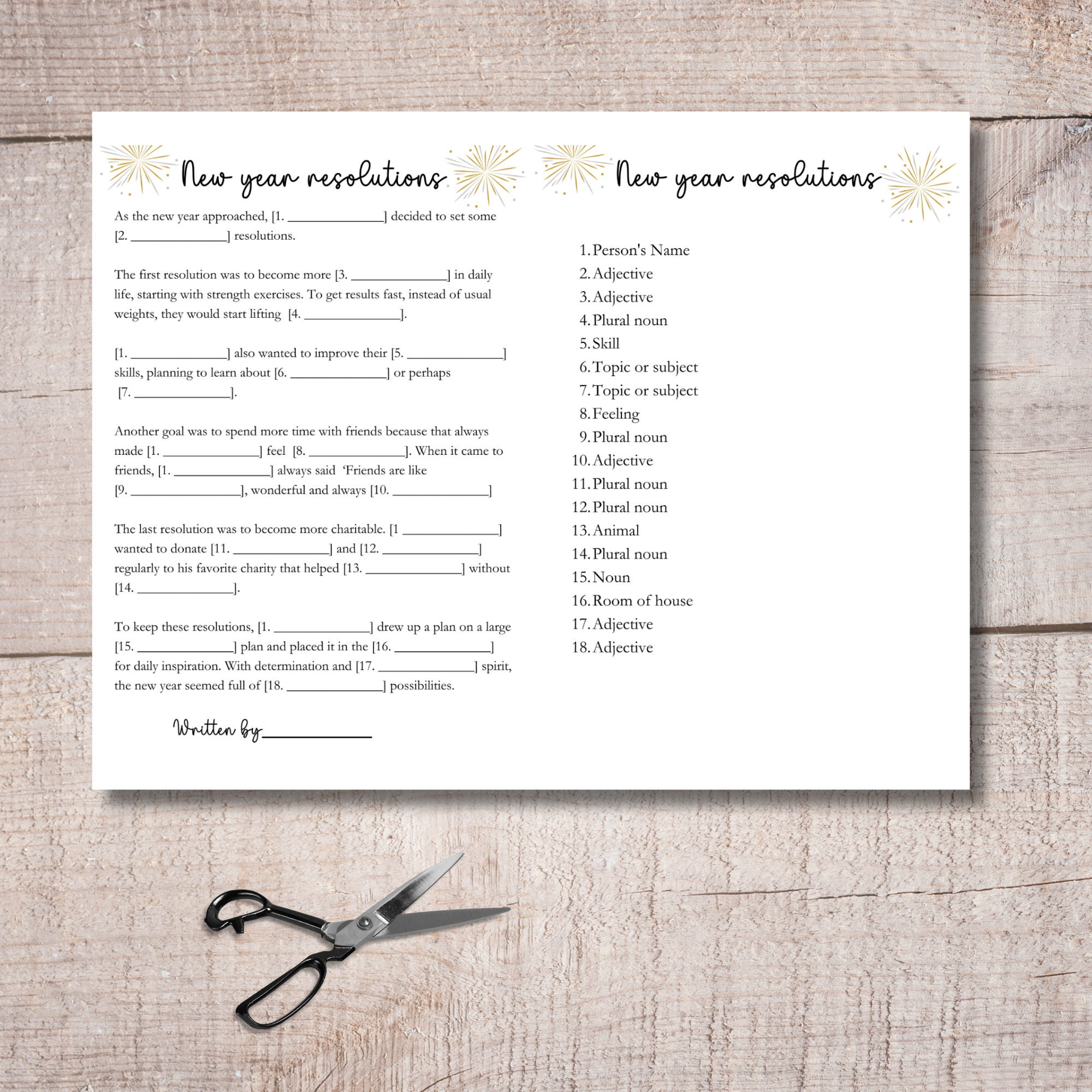 New Year Game Printable New Year Games Printable NYE Games Party Games ...