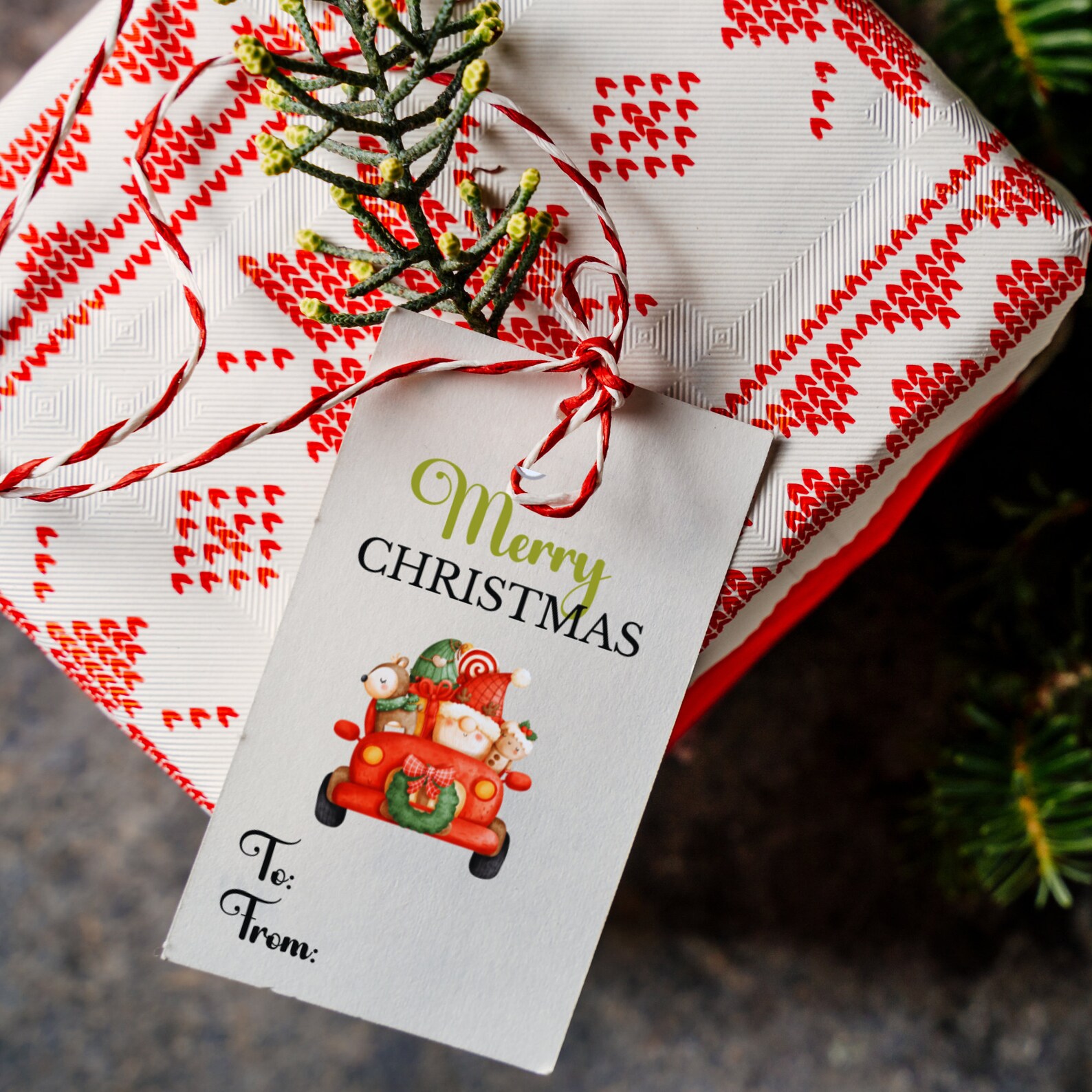 Printable Christmas Gift Tag Cute Santa Gift Tags Gift Tags Printable ...