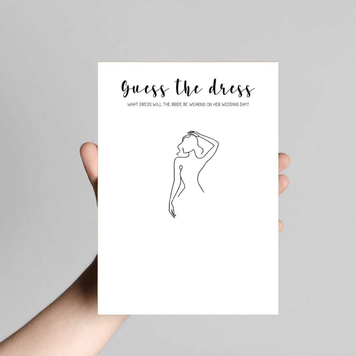 Guess the Dress Guess the Dress Game Bridal Game Bridal Shower Game ...