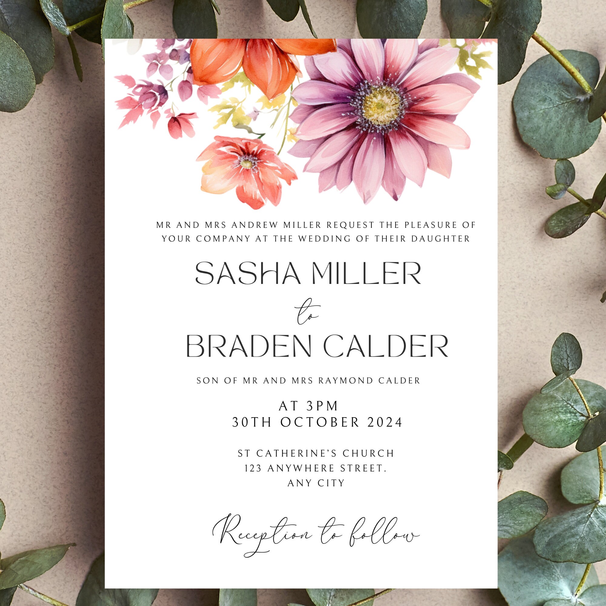 Christian Wedding Invitation Christian Wedding Invite Christian Wedding ...