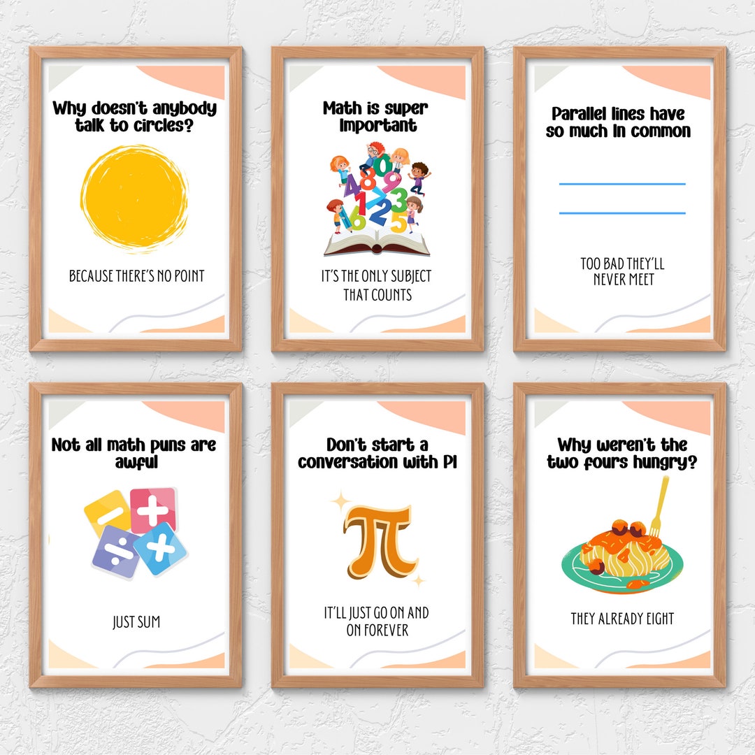 Math Classroom Decor Funny Math Posters Math Poster Math Puns Math ...