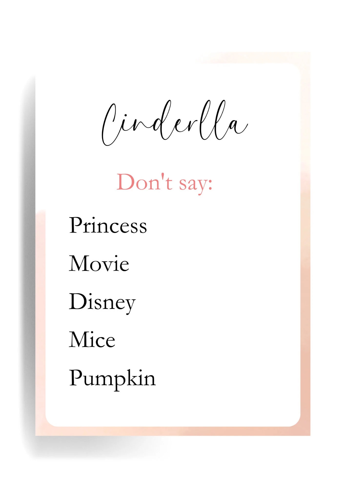 Bridal Shower Taboo Hen Party Taboo Banned Words Bridal Dont Say ...