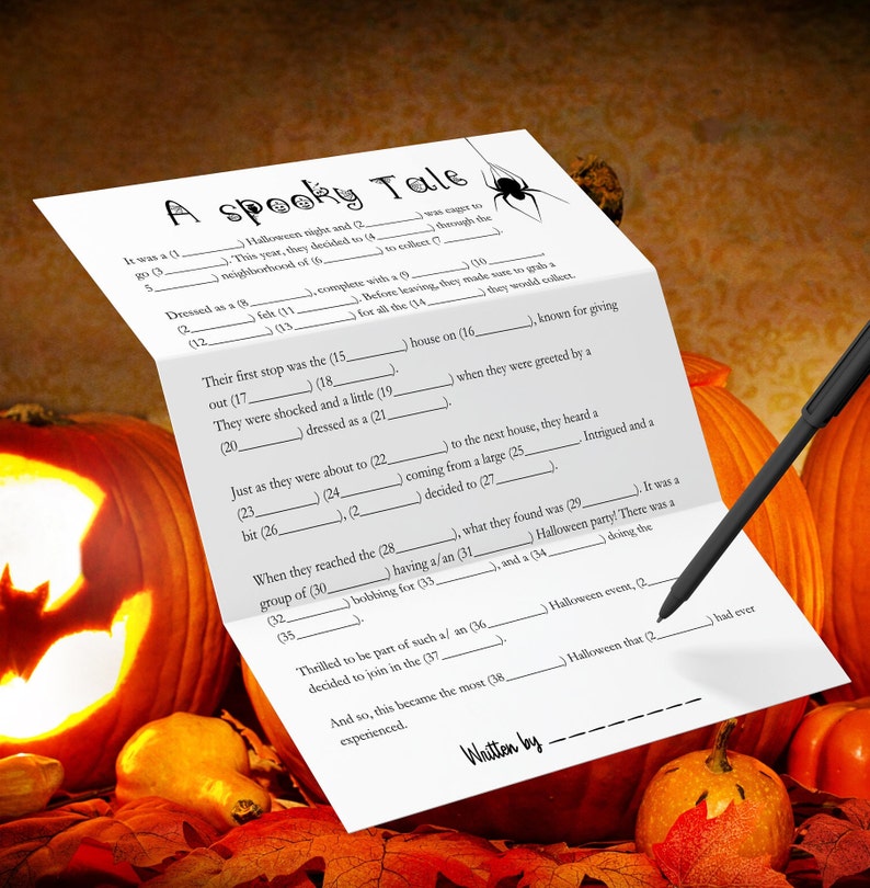 Mad Libs Halloween Halloween Printable Games Printable Halloween Games ...