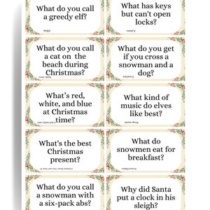 Christmas Riddles Printable Christmas Riddles Lunchbox Riddles Lunchbox ...