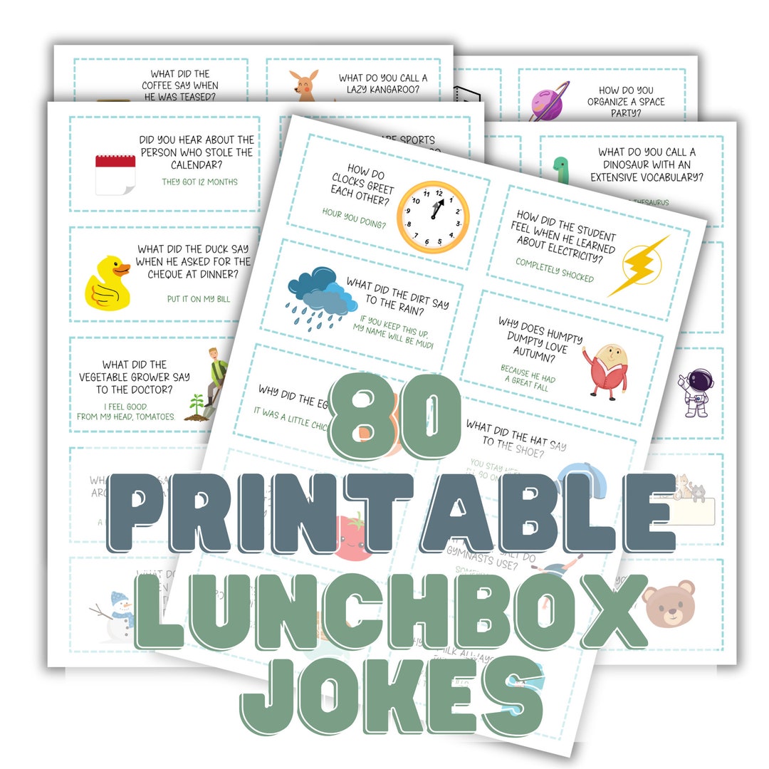 Kids Lunchbox Jokes Lunchbox Notes Jokes Funny Lunch Jokes Lunchbox ...