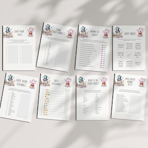 Alice in Wonderland Baby Shower Games Alice Baby Shower Games Bundle ...