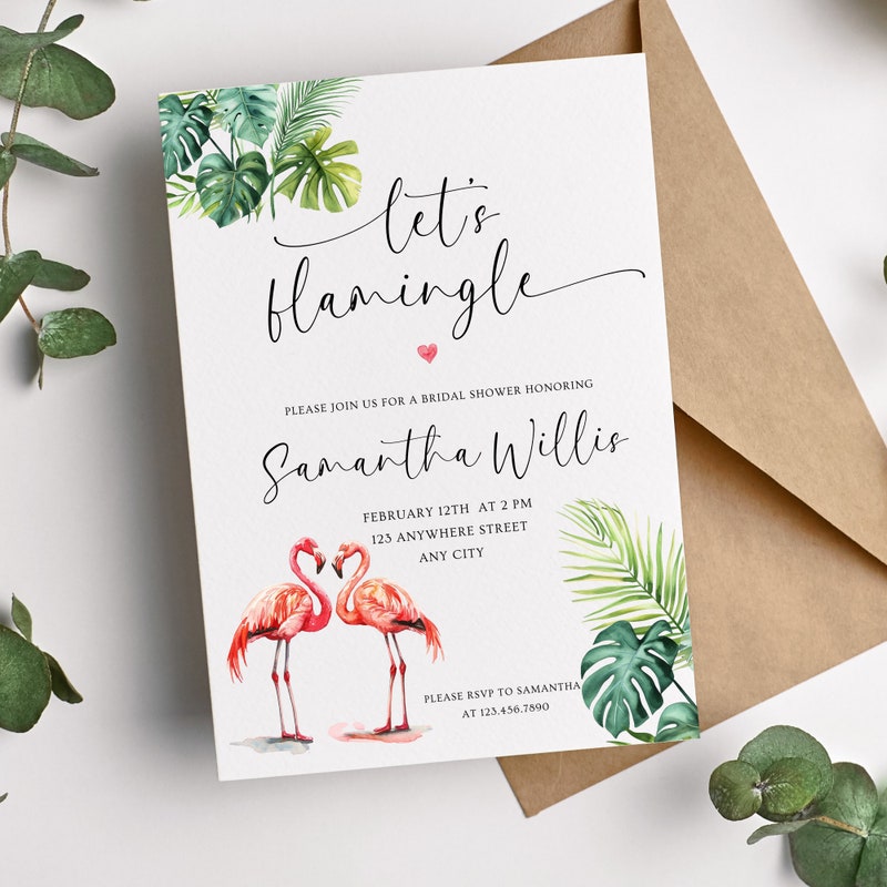 Flamingo Invites - Etsy