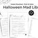 Mad Libs Halloween Halloween Printable Games Printable - Etsy