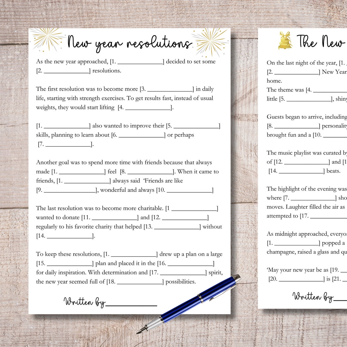 New Year Game Printable New Year Games Printable NYE Games Party Games ...
