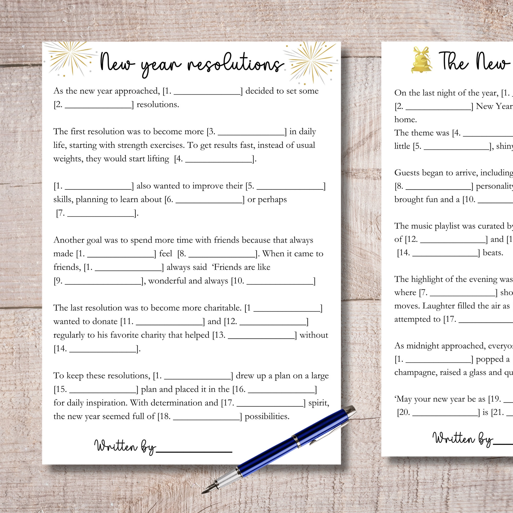 New Year Game Printable New Year Games Printable NYE Games Party Games ...