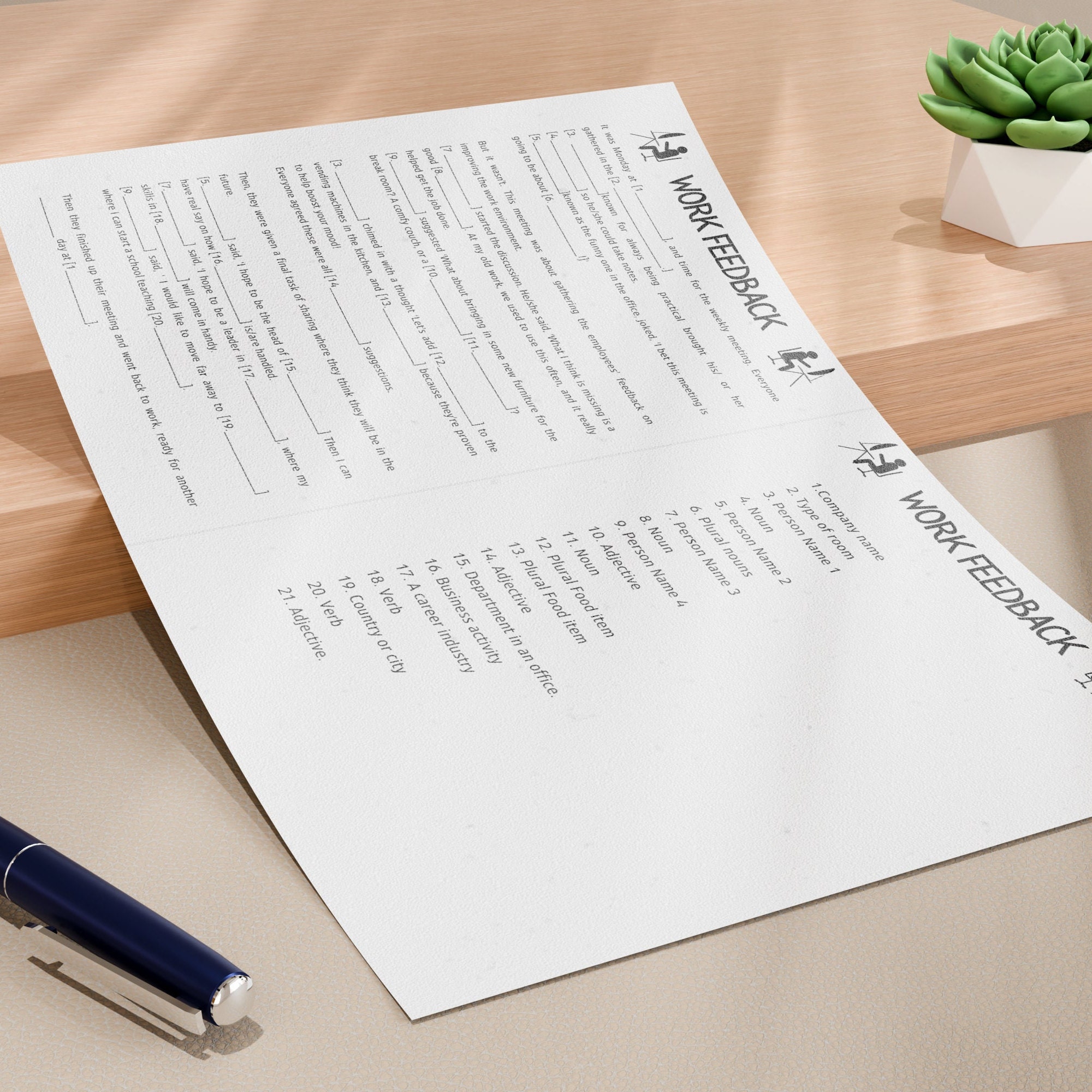 Mad Libs for Work Funny Office Mad Lib Office Mad Libs Printable Office ...