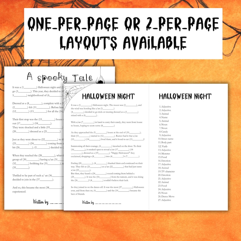 Spooky Mad Libs Halloween Activities Mad Libs Halloween Halloween ...
