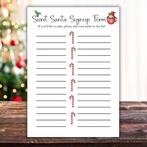 Secret Santa Questionnaire Secret Santa Questionnaire for Coworkers ...