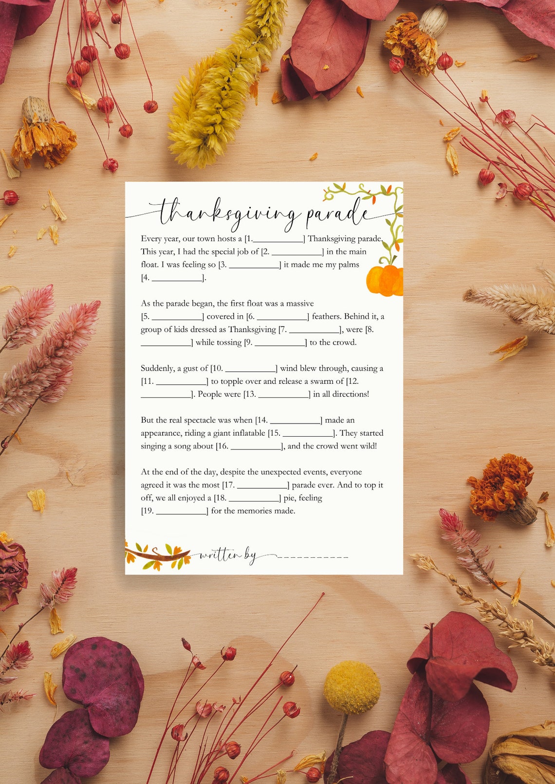 Thanksgiving Mad Libs Thanksgiving Games Thanksgiving Games for Kids ...