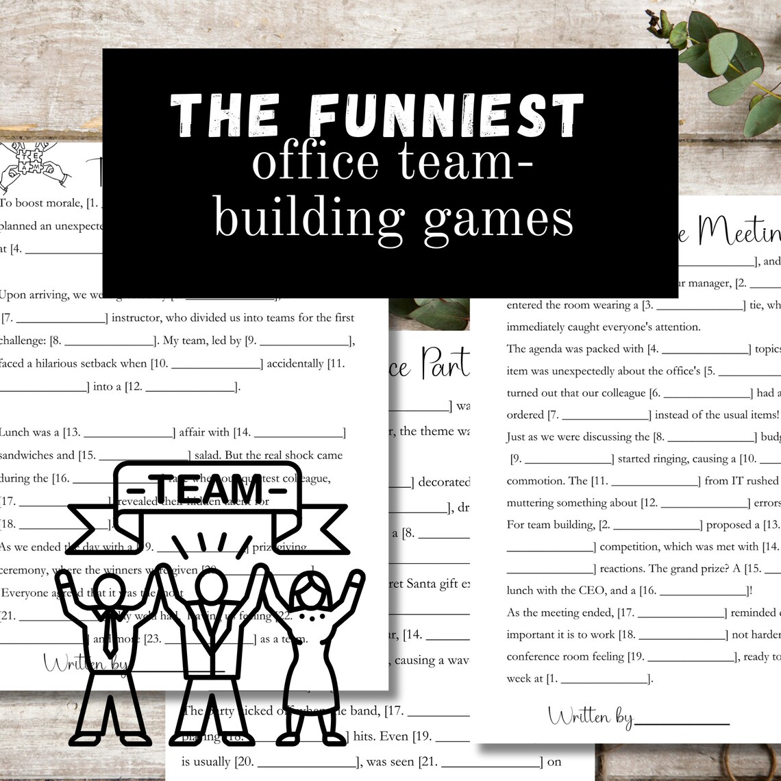 Team Building Games Funny Office Games Office Party Games Work Games ...