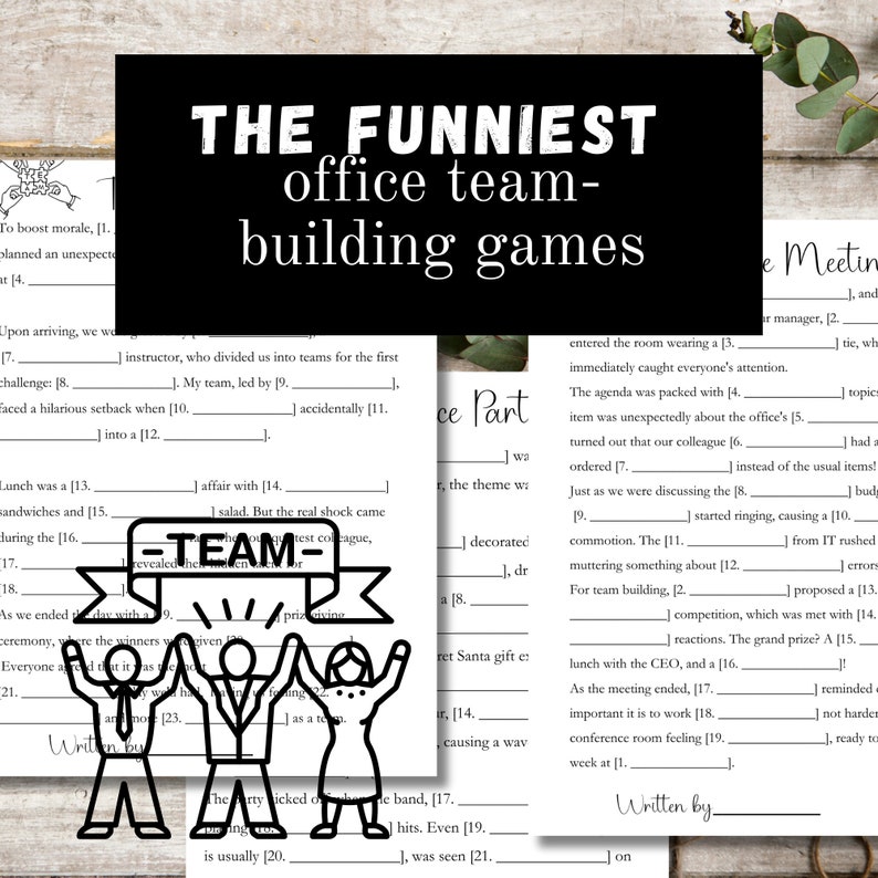 Team Building Games for Work Staff Games Funny Games Office Games Work ...