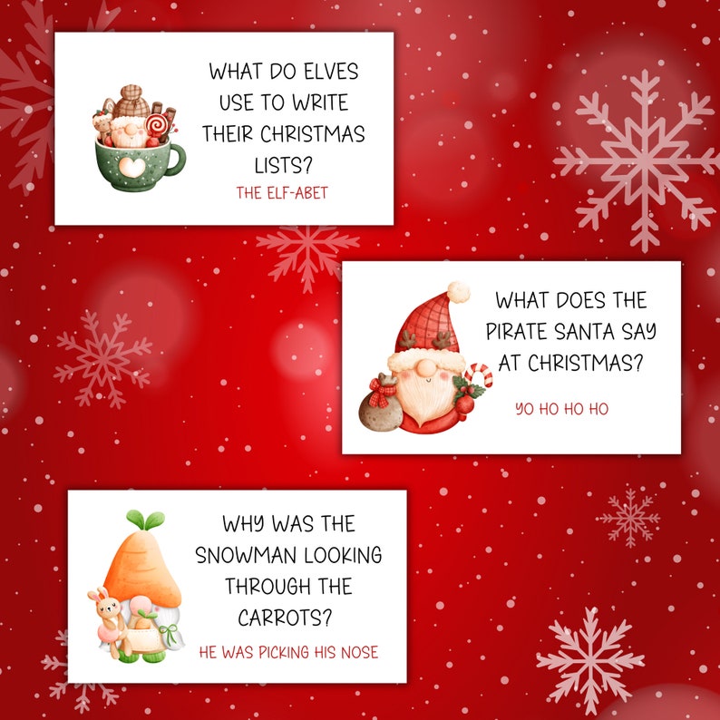 Christmas Jokes Cracker Jokes Christmas Cracker Fillers Christmas ...