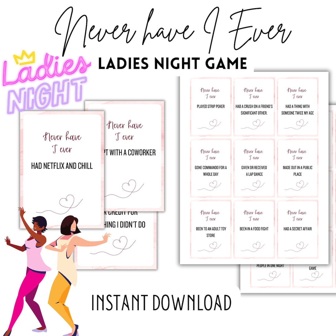 Ladies Night Games Never Have I Ever Girls Night in Games Ladies Night ...