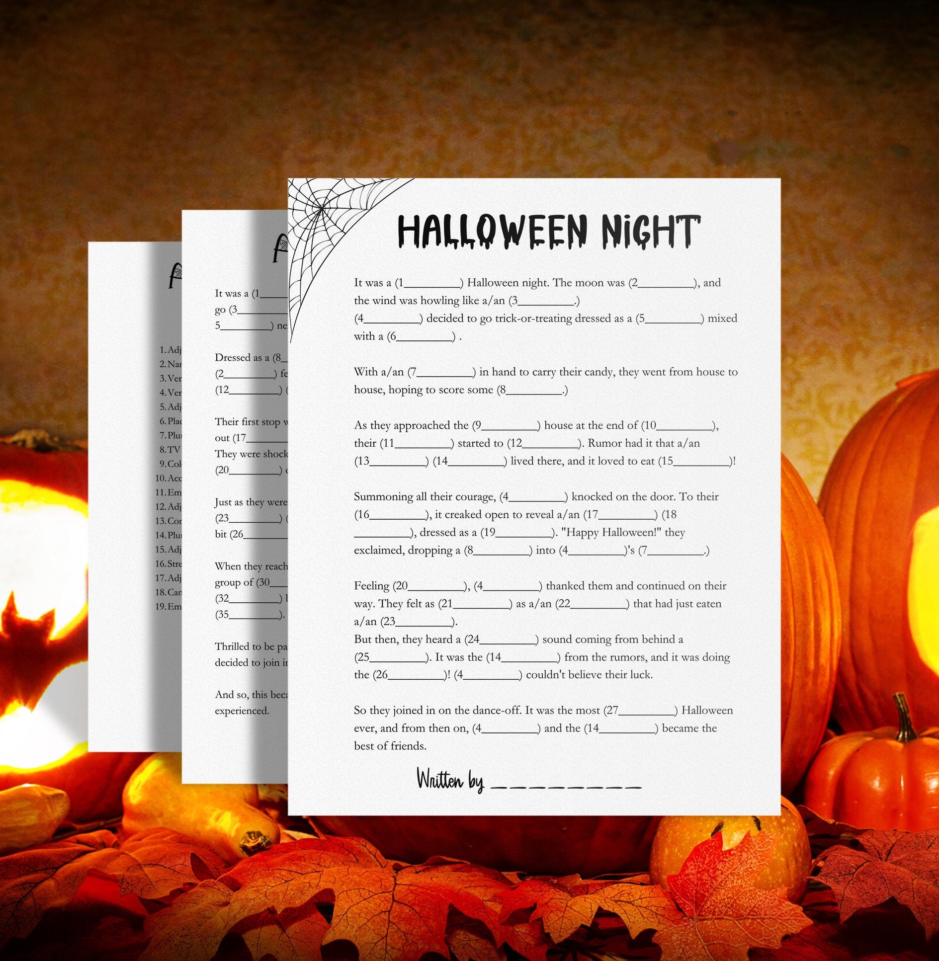 Mad Libs Halloween Halloween Printable Games Printable Halloween Games ...