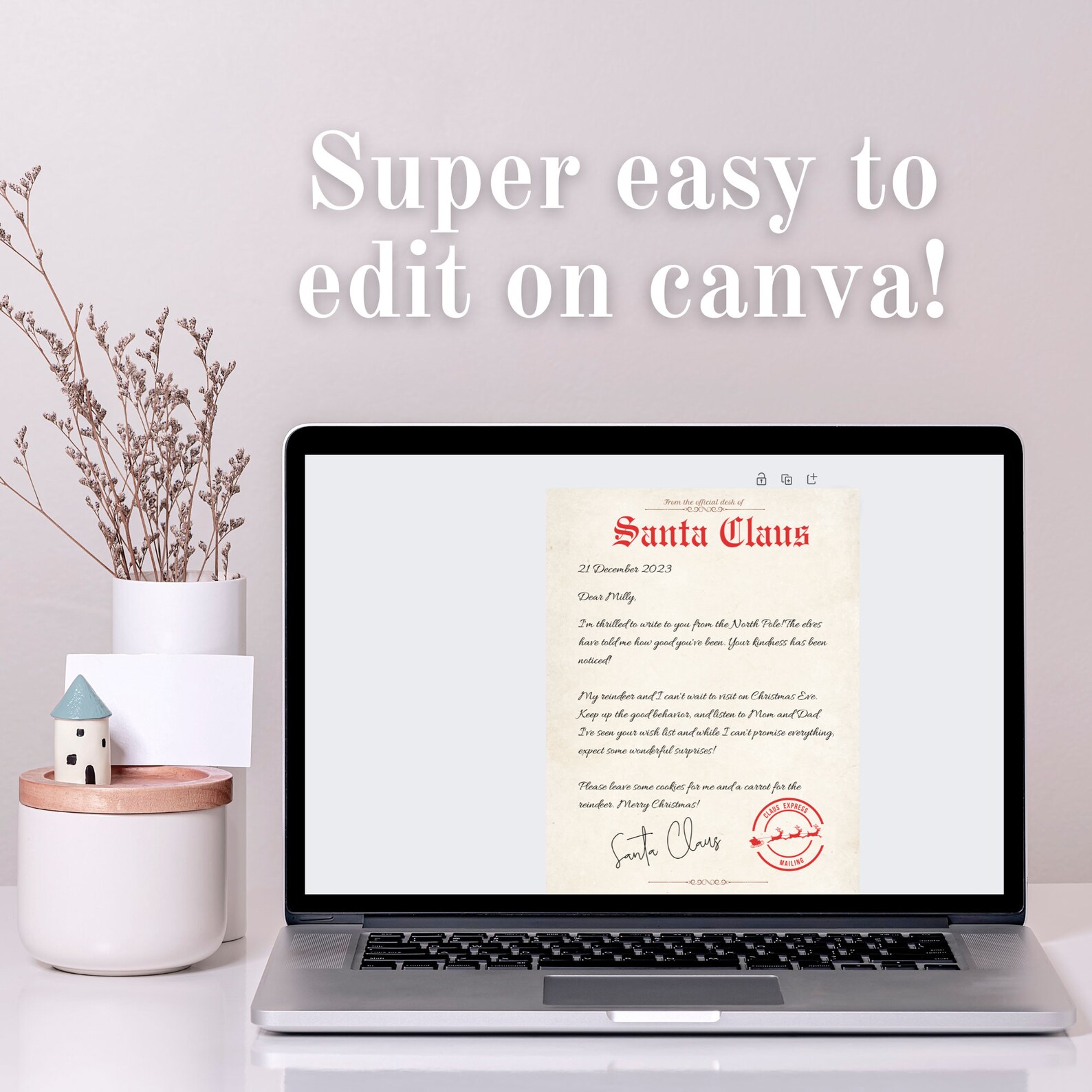 Editable Letters From Santa Rewritable Santa Letter Letter From Santa ...