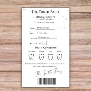Tooth Fairy Letter Letter From Tooth Fairy Tooth Fairy Note Tooth Fairy ...