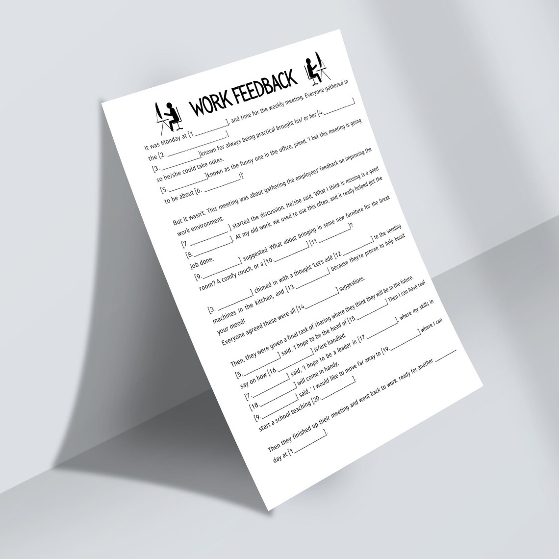 Mad Libs for Work Funny Office Mad Lib Office Mad Libs Printable Office ...