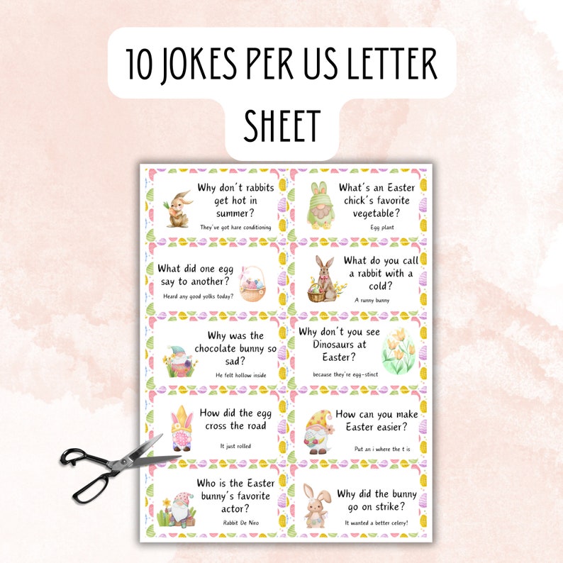 Easter Jokes Printable Easter Riddles Kids Lunchbox Notes Easter Notes ...