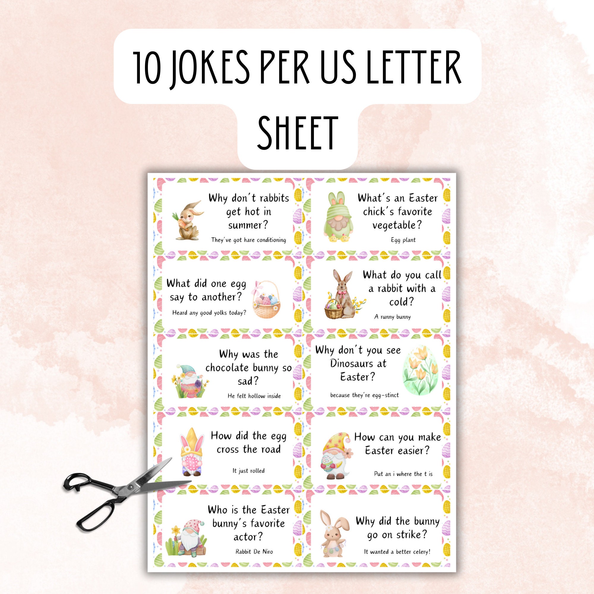 Easter Jokes Printable Easter Riddles Kids Lunchbox Notes Easter Notes ...