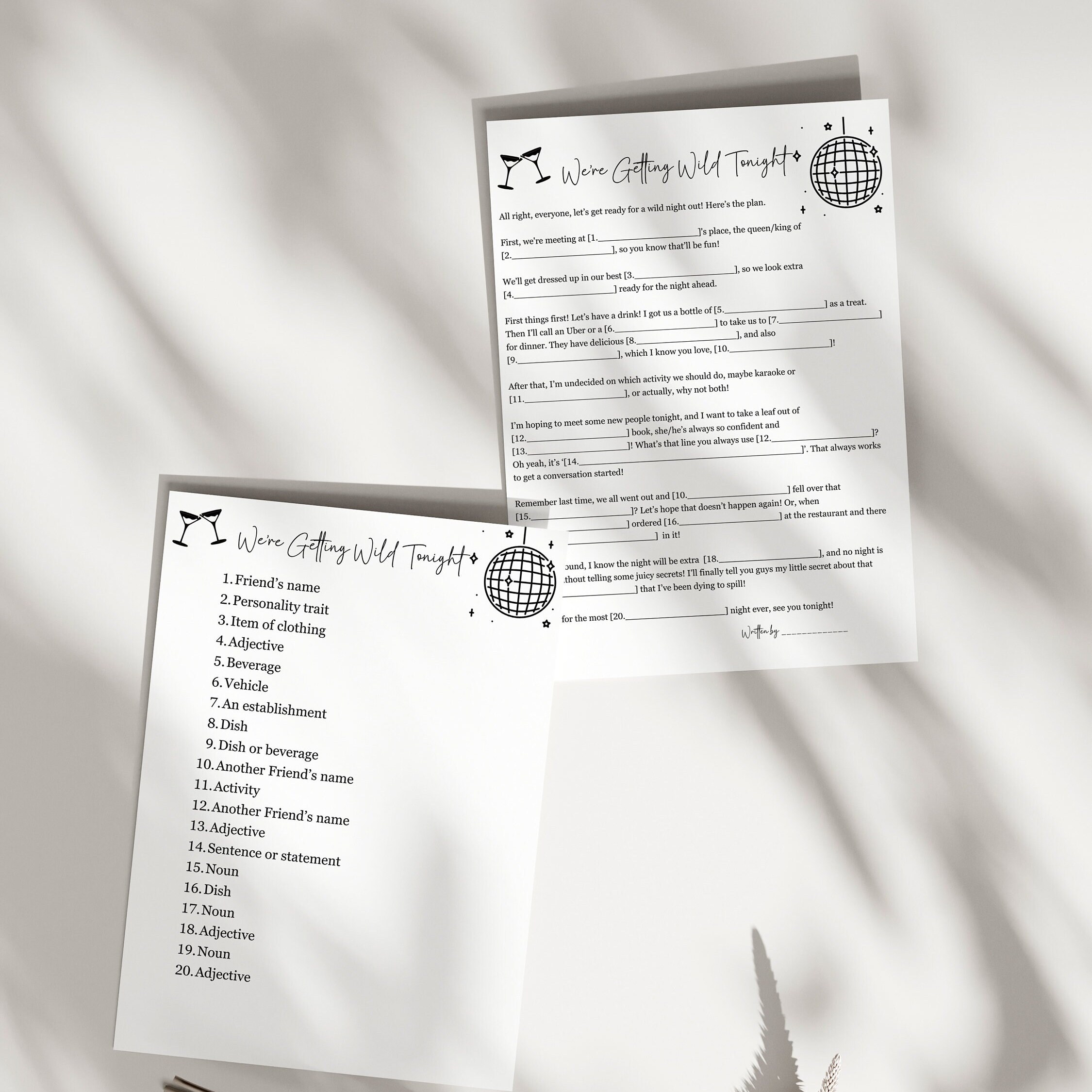 Mad Libs Game Girls Night Mad Libs Games Girls Night Madlib Funny Mad ...