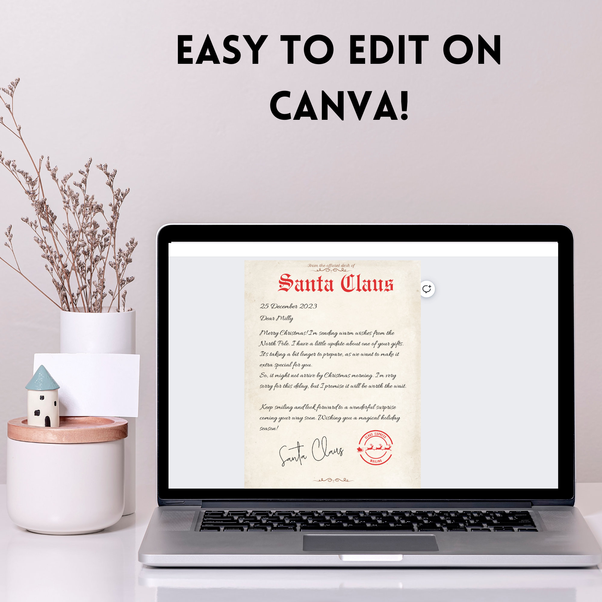 Delayed Christmas Gift Printable Delayed Christmas Gift Letter Late ...