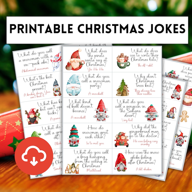 Christmas Jokes Cracker Jokes Christmas Cracker Fillers Christmas ...