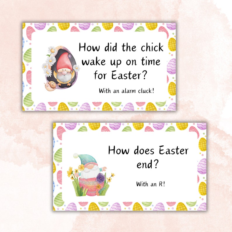Easter Jokes Printable Easter Riddles Kids Lunchbox Notes Easter Notes ...