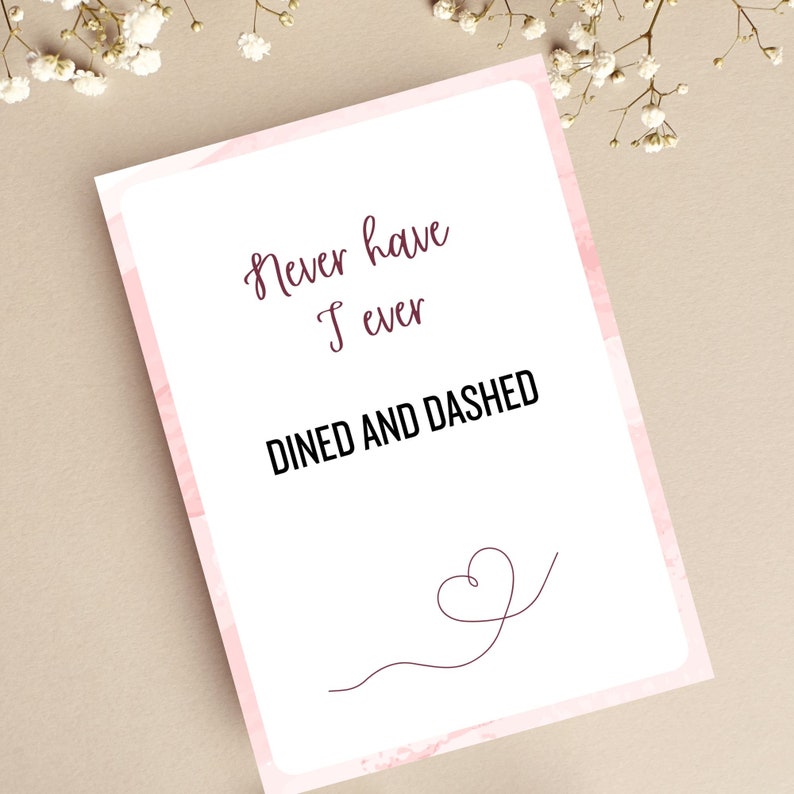 Never Have I Ever Bachelorette Party Game Bachelorette Drinking Games
